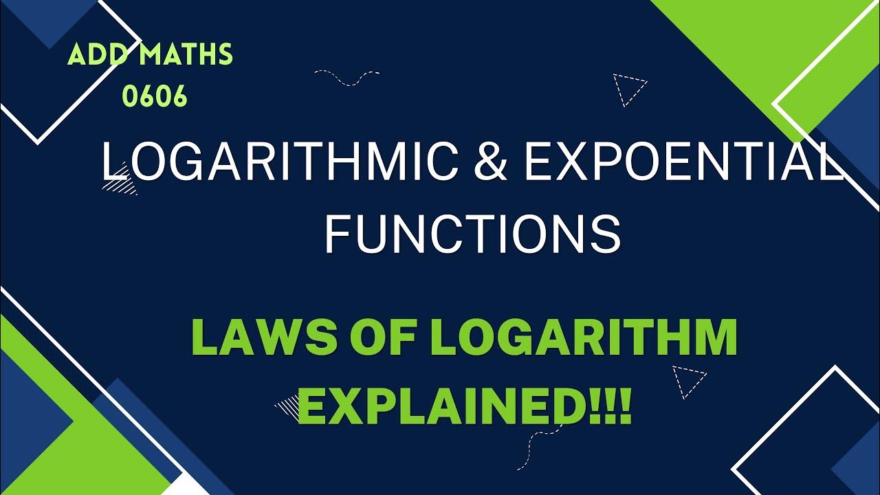 IGCSE | Add Maths | 0606 | Laws of logarithm - YouTube