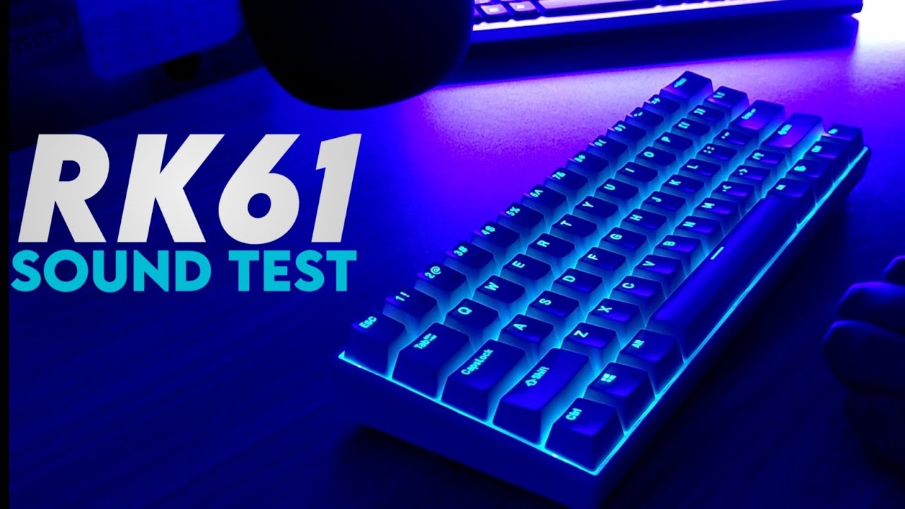Royal Kludge Rk61 Red switch stock - Sound Test - YouTube