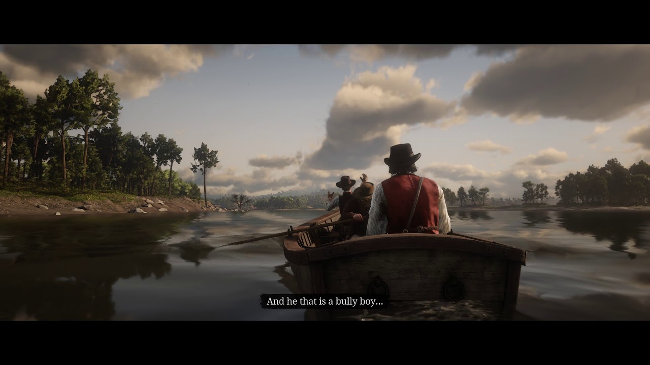 Red Dead Redemption 2 Sailing on boat and Singing song after fishing ...
