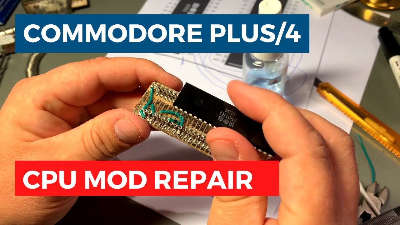 Commodore Plus/4 6510 CPU modification repair - YouTube