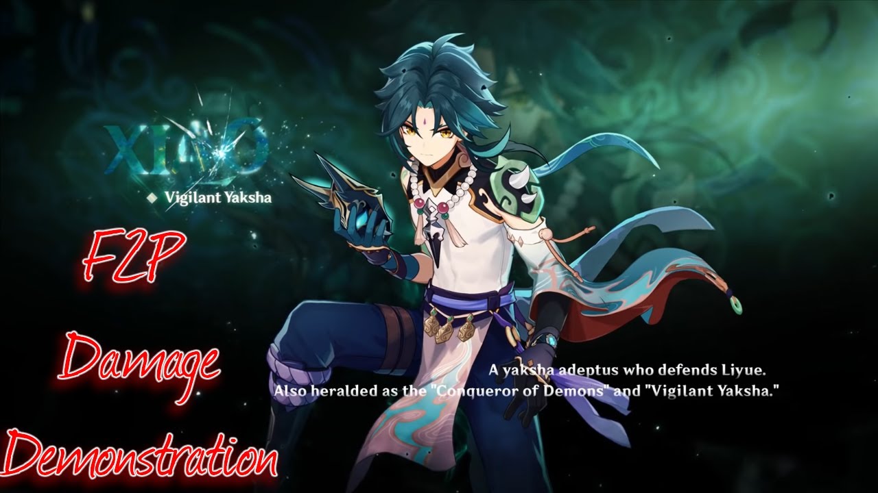 Xiao F2P Damage Demonstration - Genshin Impact - YouTube
