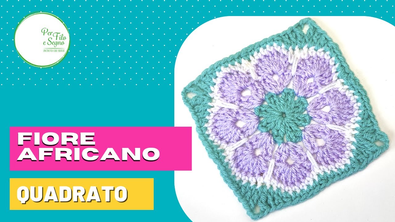 Modulo Fiore Africano Quadrato - YouTube