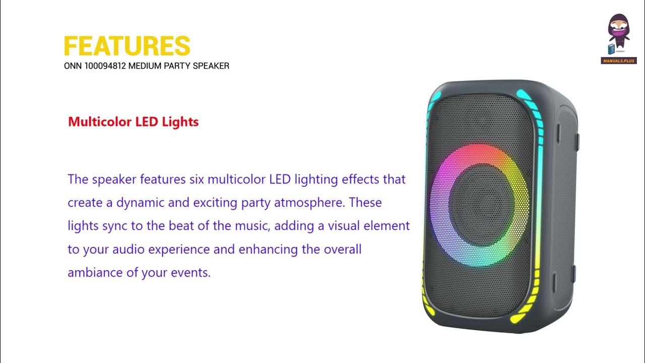 onn. Medium Party Speaker Gen. 2 - Pairing and Manual (100094812) - YouTube