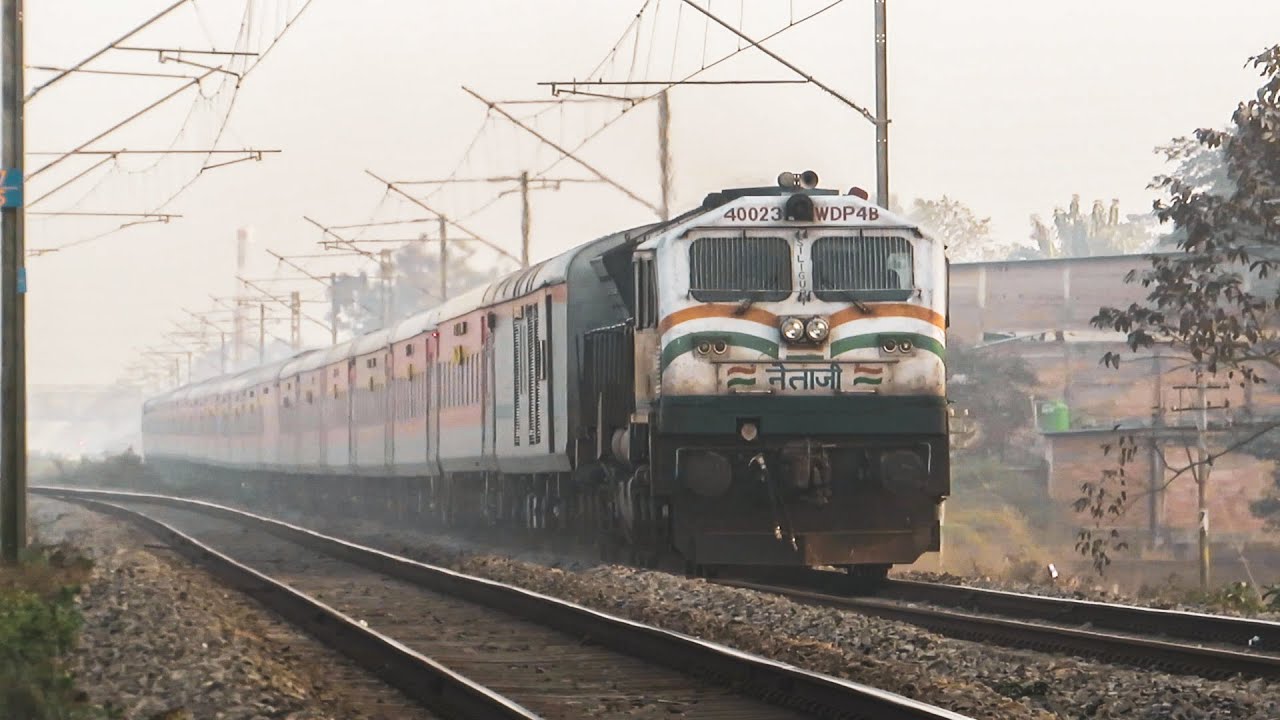 12423 DBRT Rajdhani Express led by SGUJ WDP4B 40023 named as NETAJI ...