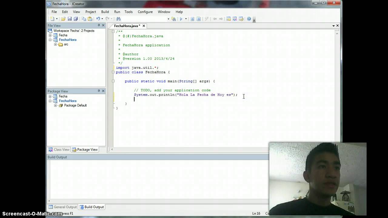 Tutorial: Programa Fecha Y Hora JCreator - YouTube