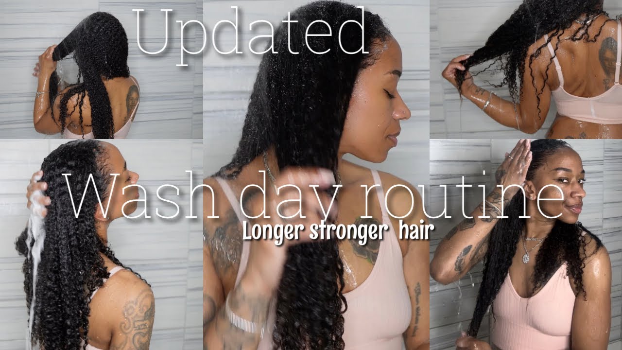 My UPDATED wash day routine for length retention and maximum hydration ...