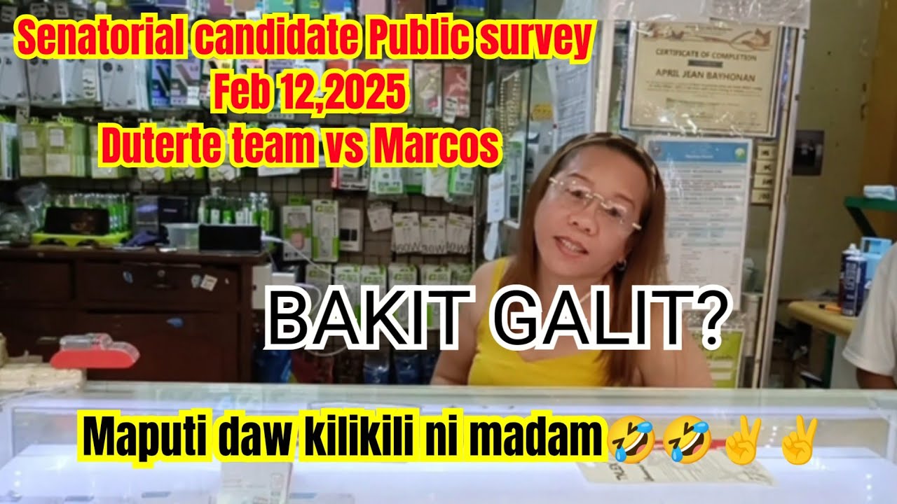 Senatorial candidate public survey DUTERTE vs MARCOS team - YouTube