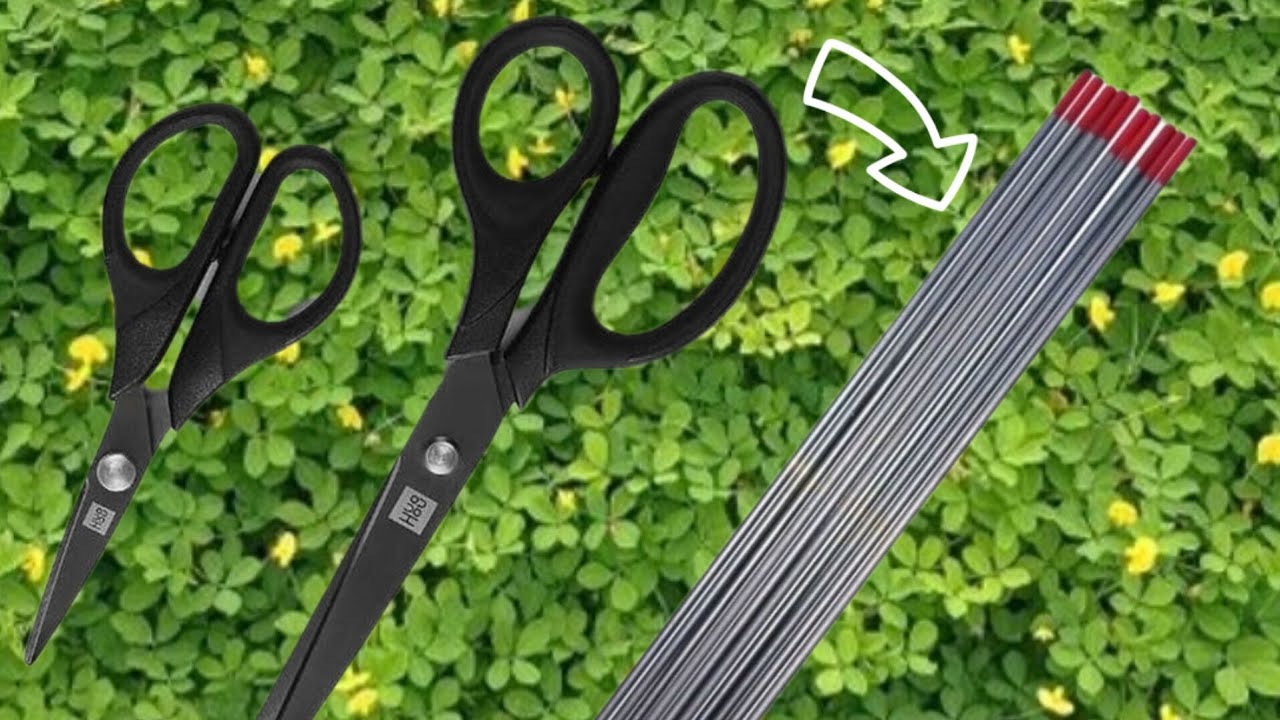 The Secret to Sharpening Scissors Using Welding Wire, Sharp and Long ...