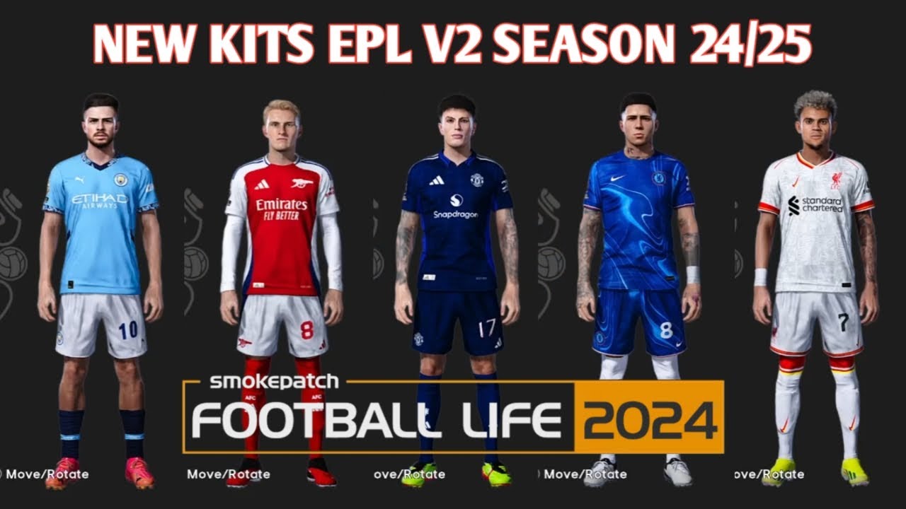 NEW KITPACK PREMIER LEAGUE VOL.2 SEASON 24/25 - PES 2021 & FOOTBALL ...