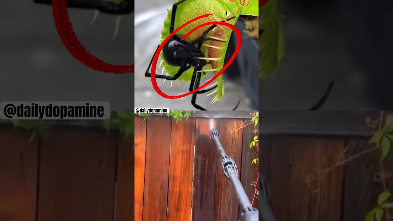 Venus Fly trap catches venomous spider #shorts - YouTube