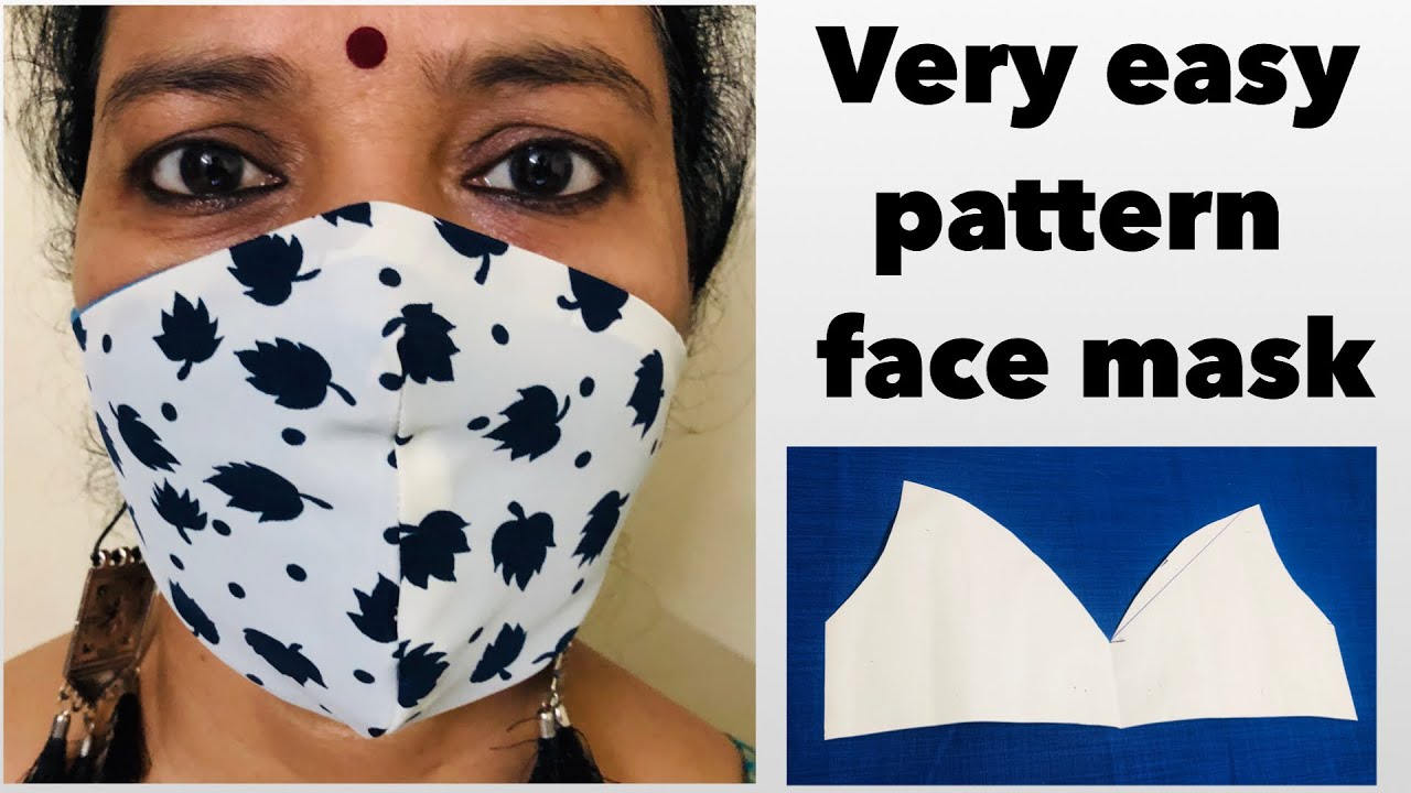 Very Easy pattern face mask 😷 - YouTube
