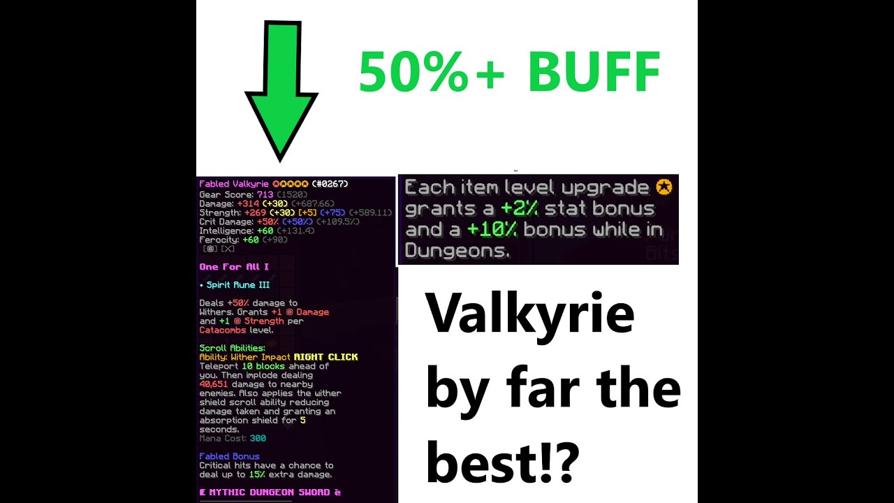[OUTDATED-desc]The valkyrie just got a 50%+ buff? Hypixel skyblock ...