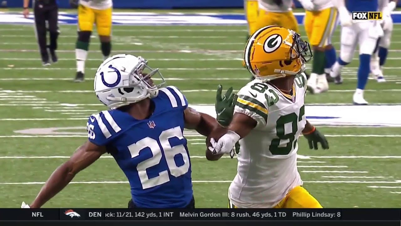 Aaron Rodgers Hail Mary Results in a Pass Interference | Colts vs ...