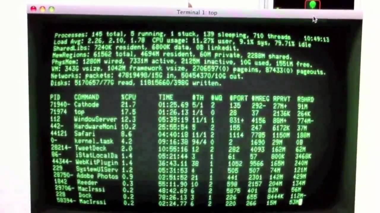 Cathode, a retro terminal app for OS X - YouTube