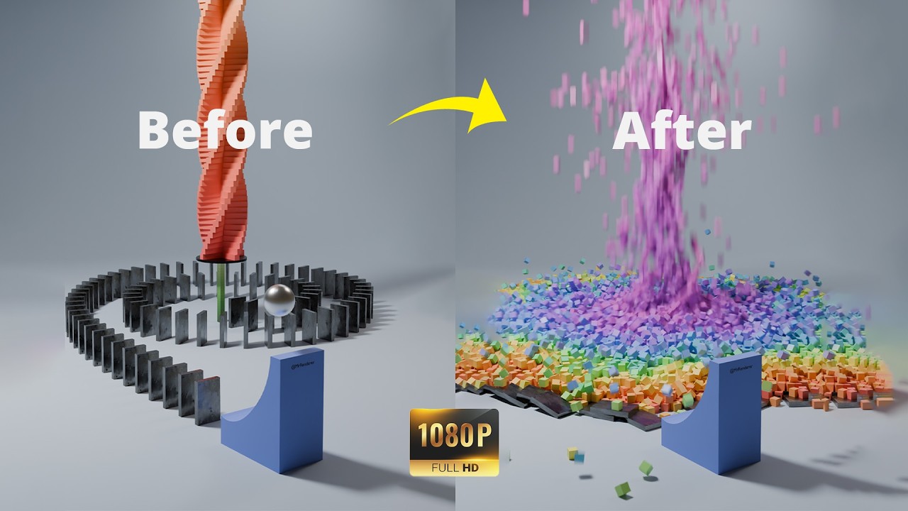 Satisfying Blocks Tower Animation | Simulation in Blender - YouTube
