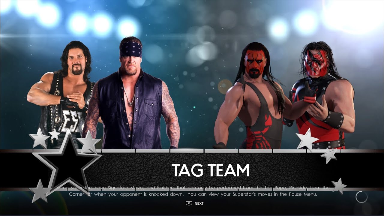 WWE2K22 The Undertaker & Diesel vs Kane & Sting - Tag Team - YouTube