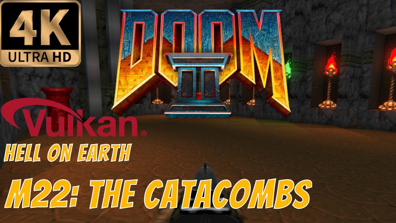 Doom II: Hell on Hearth (1994) [4K] - Level 22: The Catacombs - YouTube