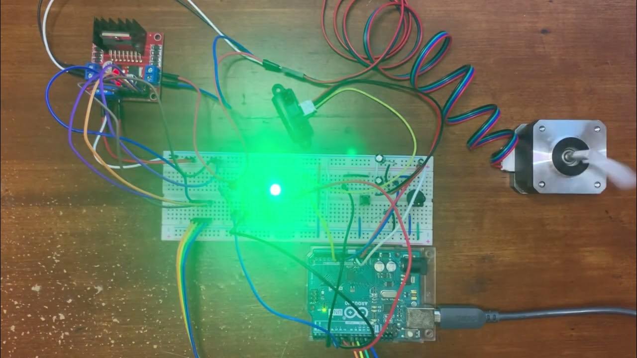 State Machine (Speed) Control of a Stepper Motor (L298N drive, 2Y0A21 IR, AccelStepper, Arduino ...