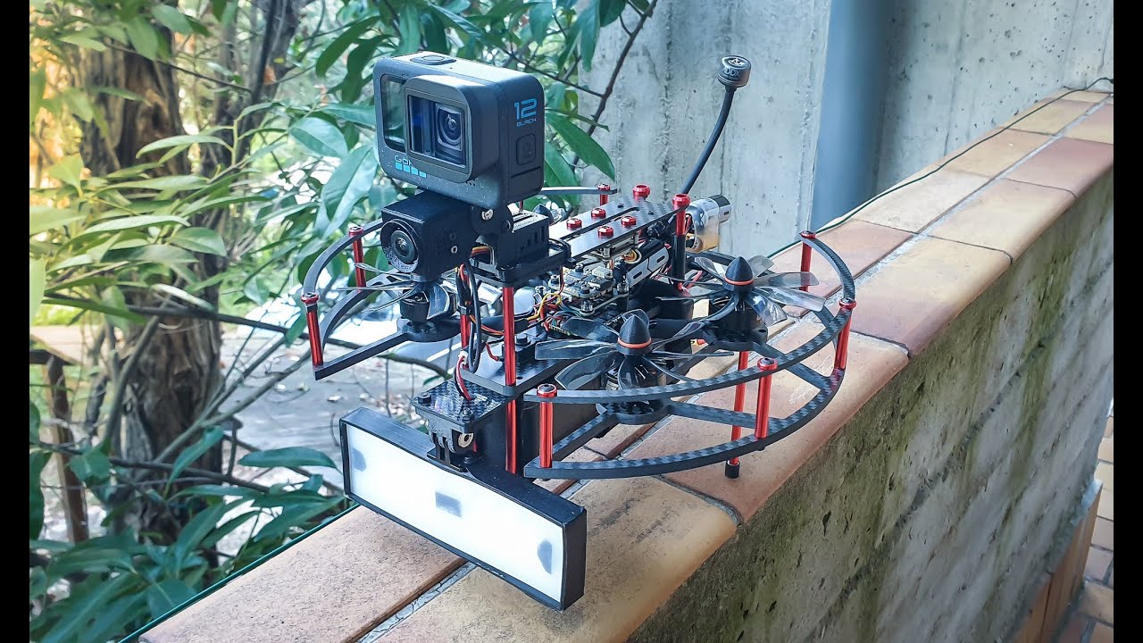 Cinematic flight of the Falcon X4 Pro with a 200W lighting on board and ...