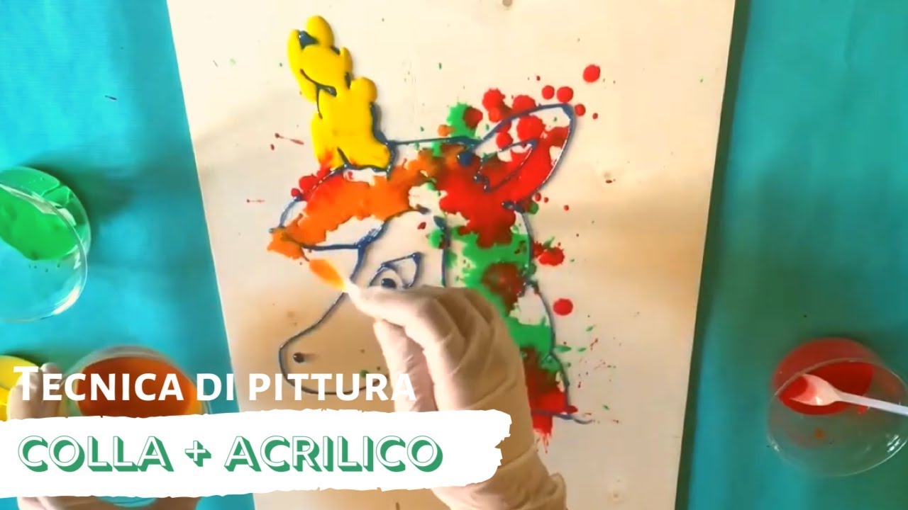 Tecnica di pittura: colla + acrilico #iorestoacasa # ...