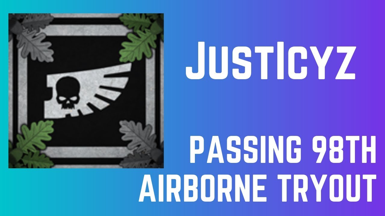 Passing 98th Airborne Tryout | IRF Military | Roblox - YouTube