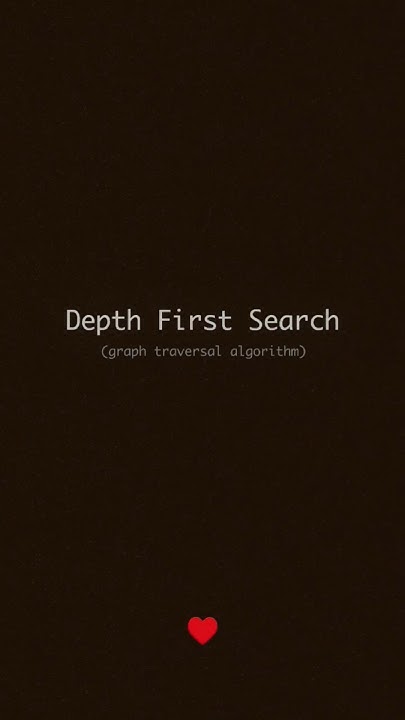 Depth first search visualization. What is DFS? #coding #programming #software #shorts #trending ...