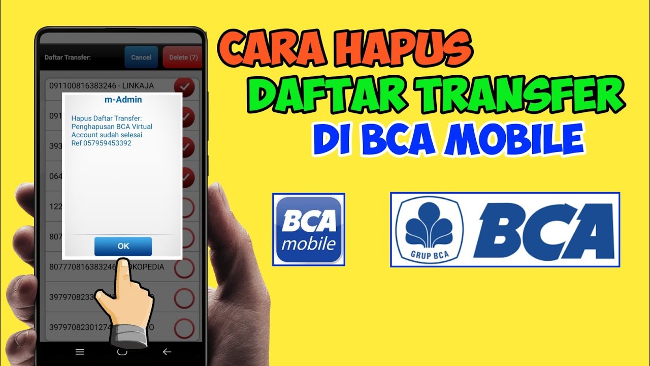 Cara Hapus Daftar Transfer di Bca Mobile - YouTube