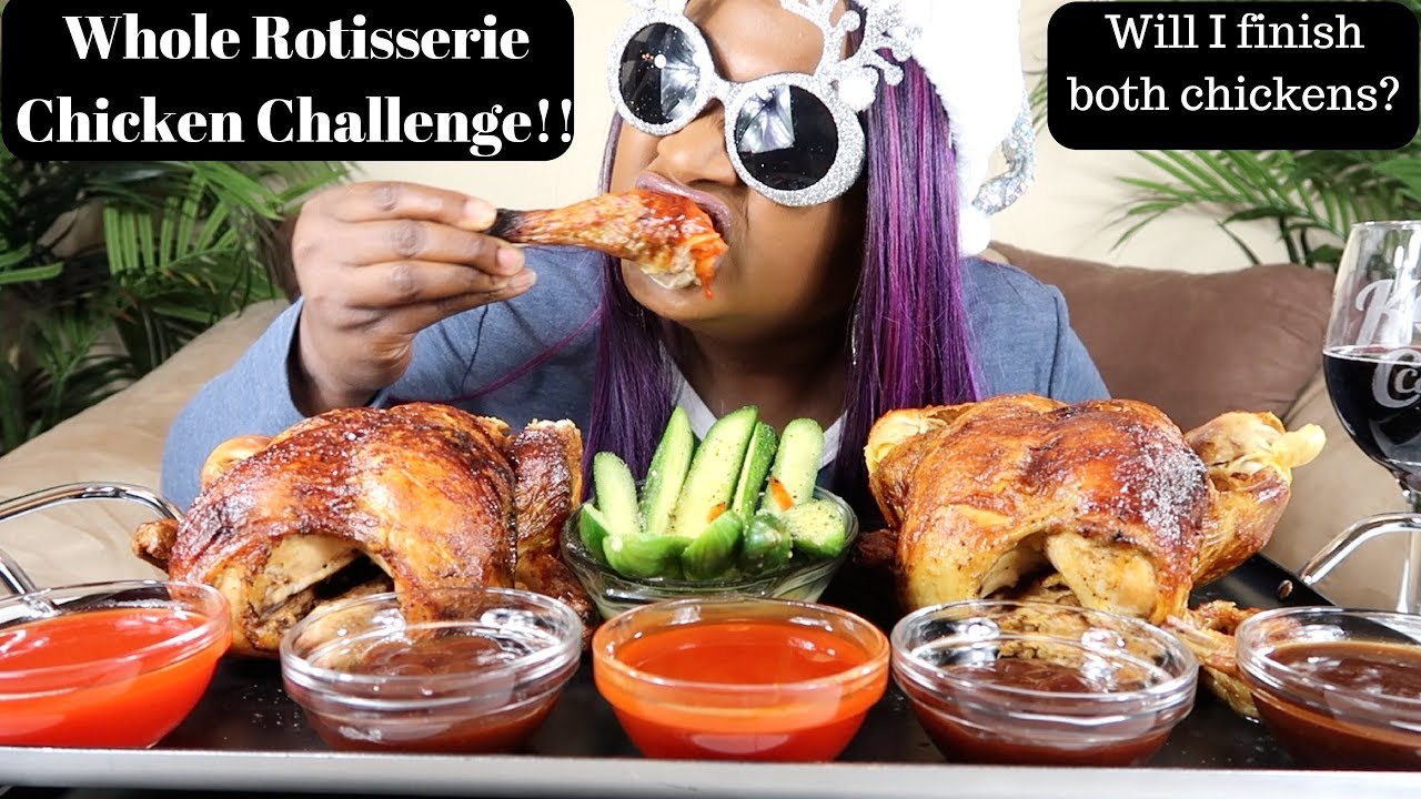 WHOLE ROTISSERIE CHICKEN CHALLENGE - YouTube