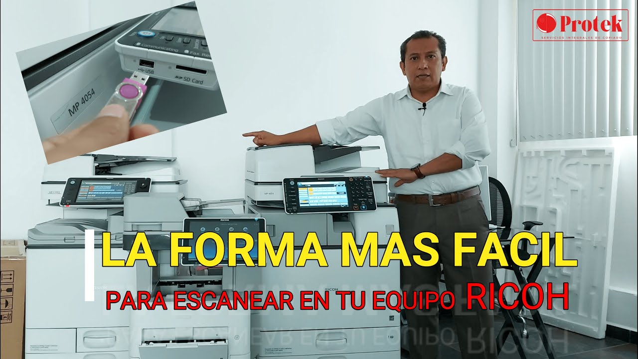 COMO ESCANEAR DE FORMA SENCILLA EN EQUIPOS RICOH - YouTube