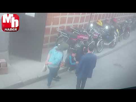 Simitçi kılığında kendini yere atan sahtekar dilenci