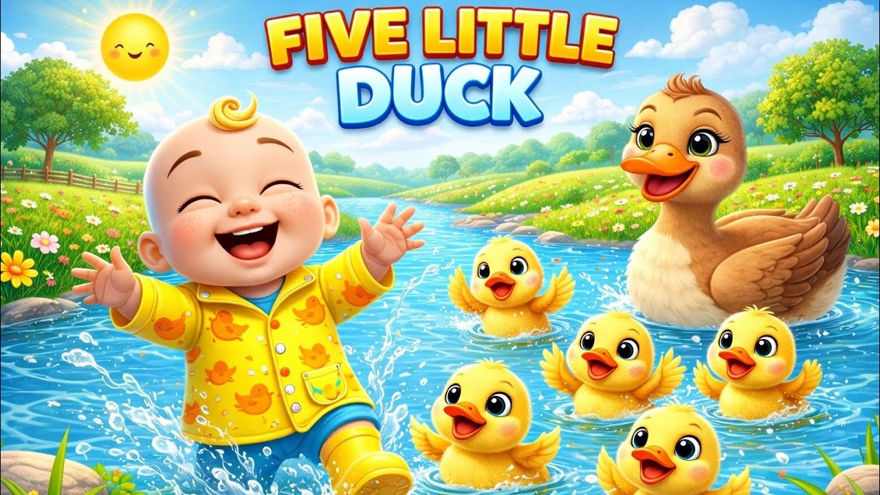 Five Little Ducks Went Out One Day 🦆🌊 | Baby Beeps 🎵 | Nursery Rhyme ...