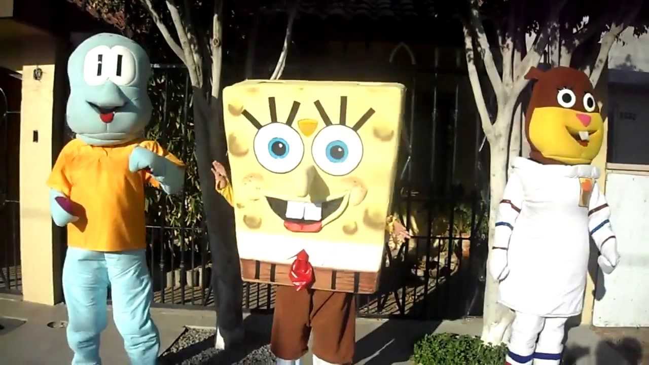 Botargas en tijuana con bob esponja y arenita y calamardo - YouTube
