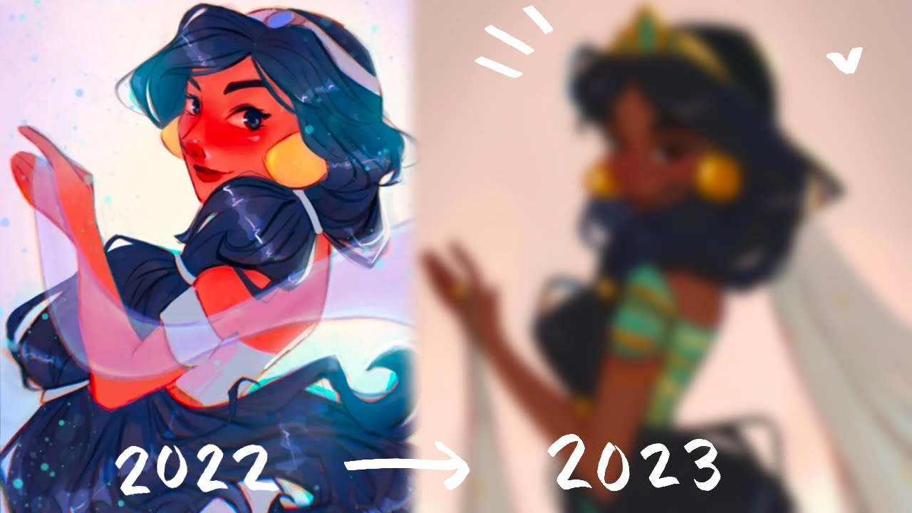 OLD ART REDRAW: Redrawing my old art to see my art improvement - YouTube