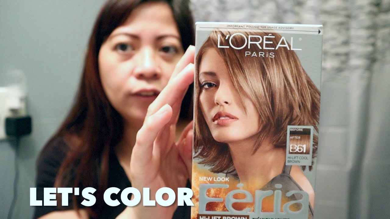 Loreal Feria B61 Hi- Lift Cool Brown - YouTube