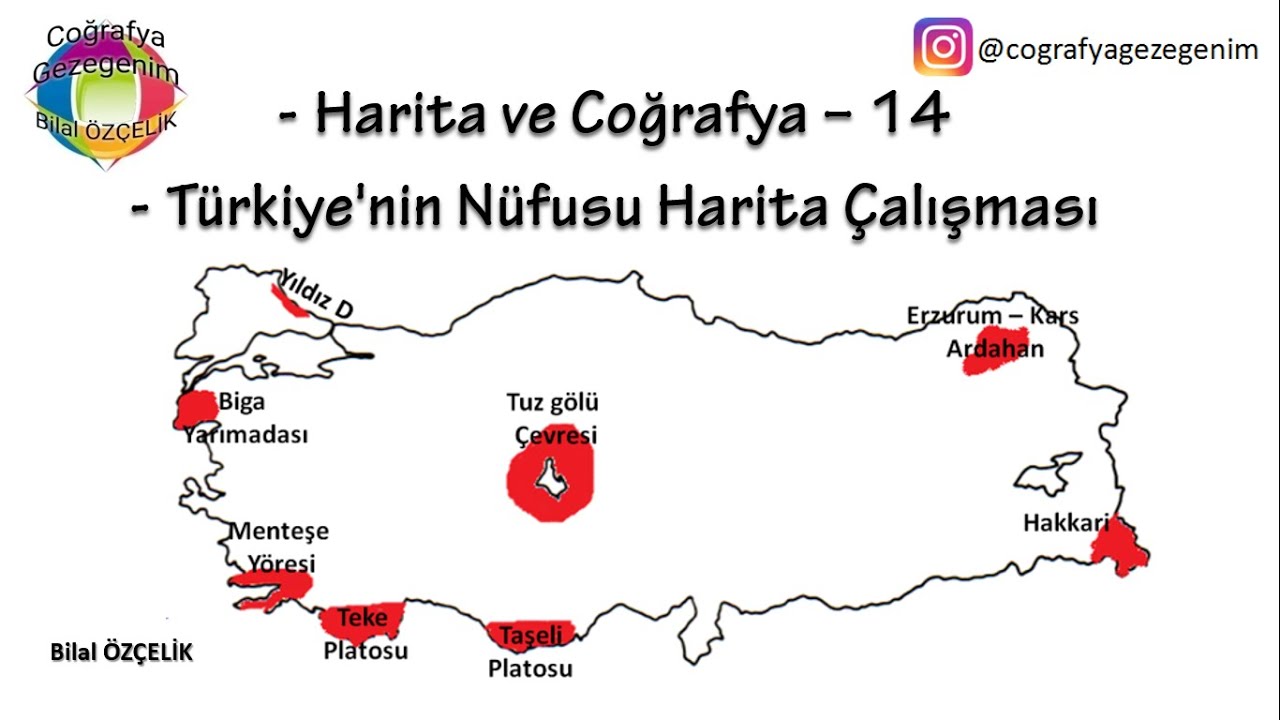 Türkiye'nin Seyrek Nüfuslu Bölgeleri, Harita Çalışması, Haritanın ...