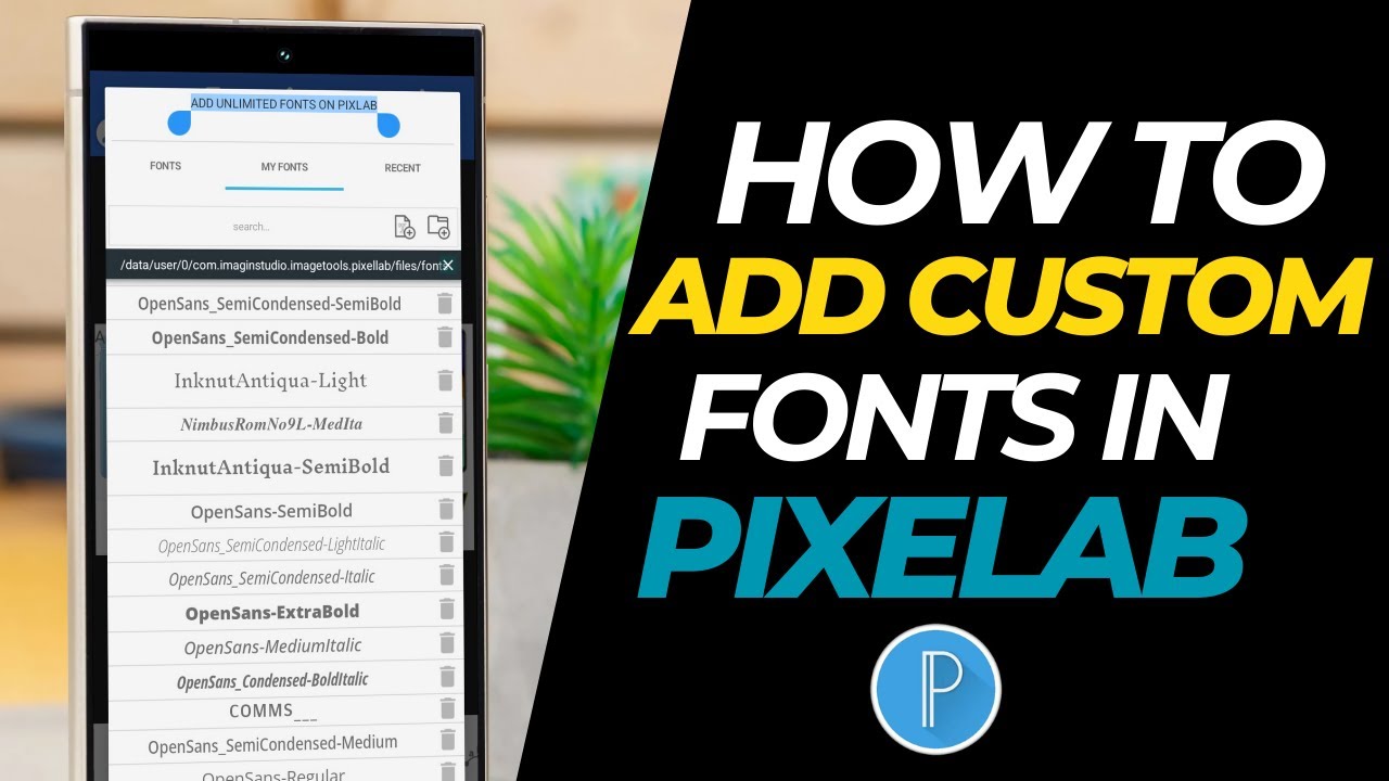 How to Add Fonts in PixelLab App 2024 | Step-by-Step Tutorial - YouTube
