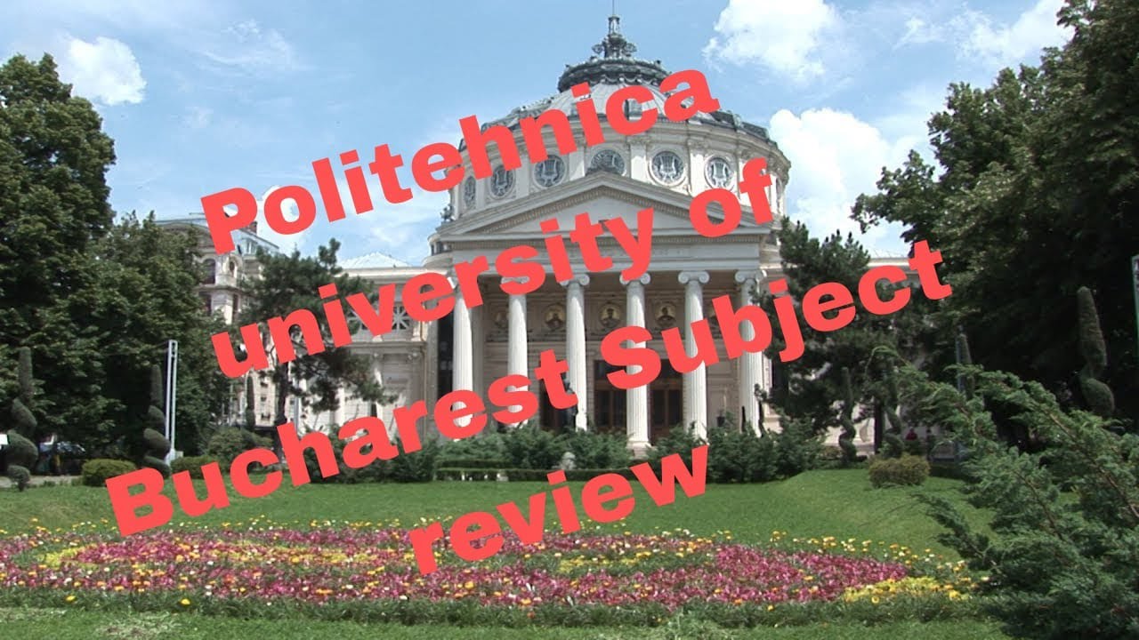 Politehnica University of Bucharest I Romania I NO Application Fee ...
