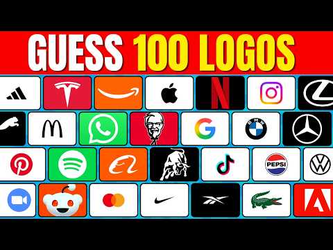 Guess the Logo in 3 Seconds! 🔍 | 100 Logos Quiz for Kids | Easy, Medium, Hard & Impossible Levels