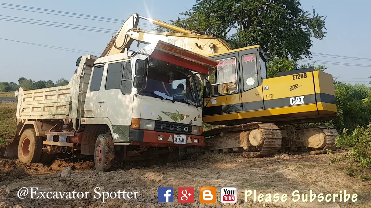 Excavator Recovery Truck Stuck - YouTube