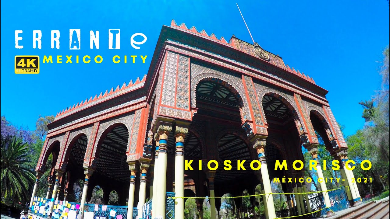 WALKING MEXICO CITY 🏃🏻 VISITING THE FAMOUS MOROCCAN KIOSK EL KIOSKO ...