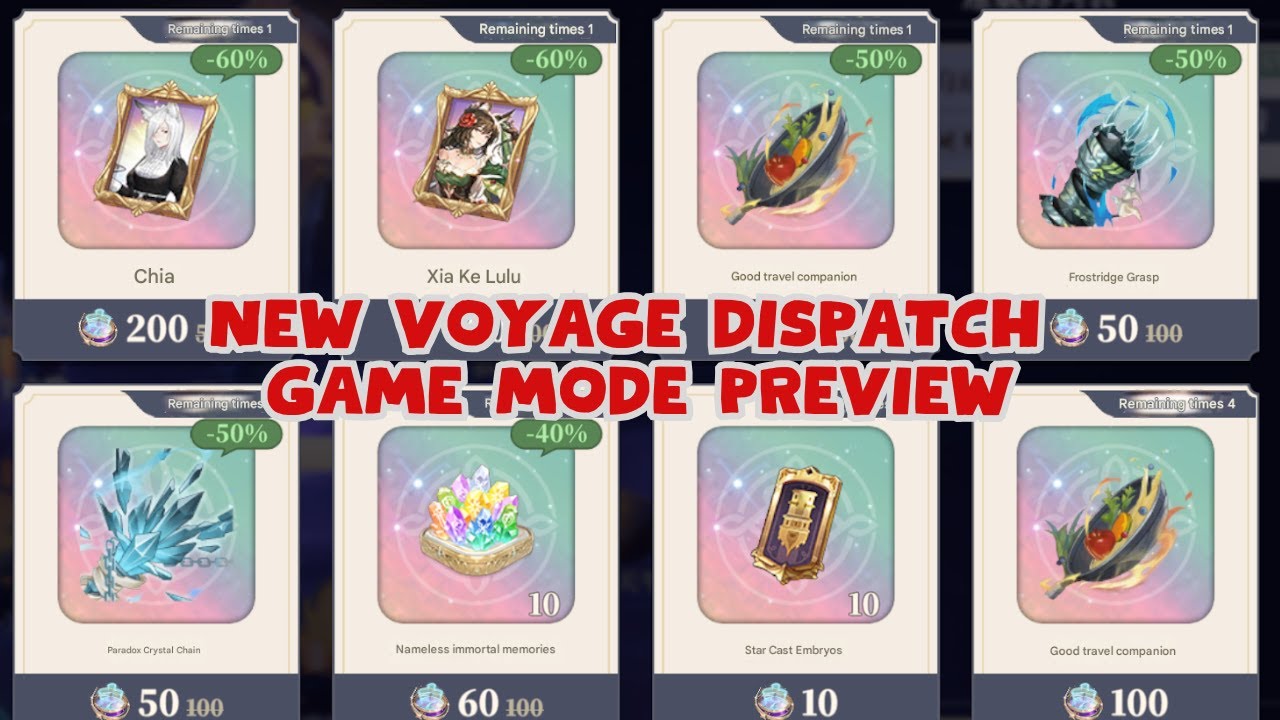 PREVIEW CN NEW DISPATCH VOYAGE MODE & SHOP [Sword of Convallaria] - YouTube