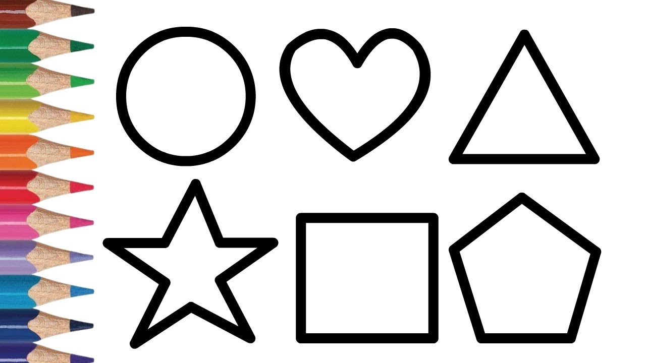 Learn draw shapes | Learn How to draw shapes | Easy Shapes Drawing and ...