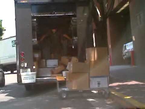UPS guy tossing, dropping and kicking packages - YouTube