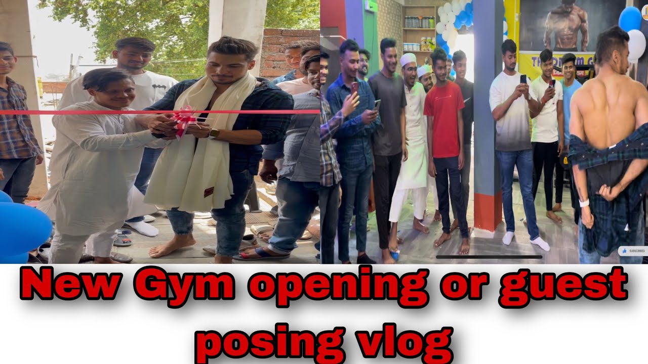 New Gym opening vlog & guest posing - YouTube