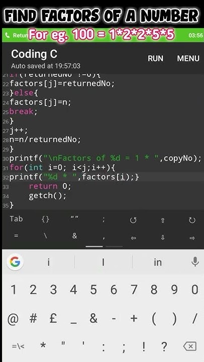 Prime Factors Of A Number C Programming Shorts Basiccode Cprogramming Youtube 