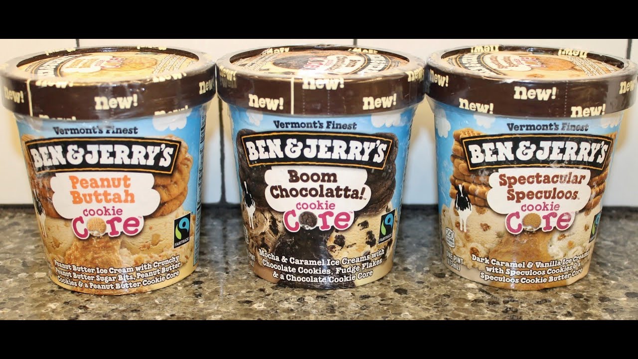 Ben & Jerry’s Cookie Core: Boom Chocolatta, Peanut Buttah & Spectacular ...