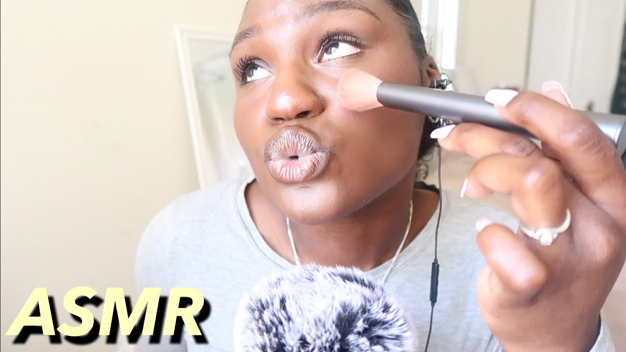 ASMR | Brushing MY Face!!! **Sooo Relaxing** - YouTube