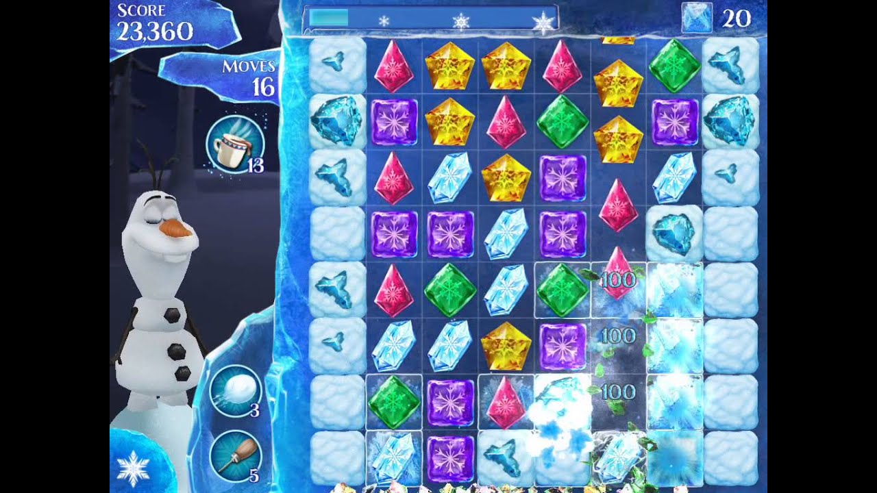 Frozen Free Fall Level 188 Live Action Play Walkthrough - YouTube