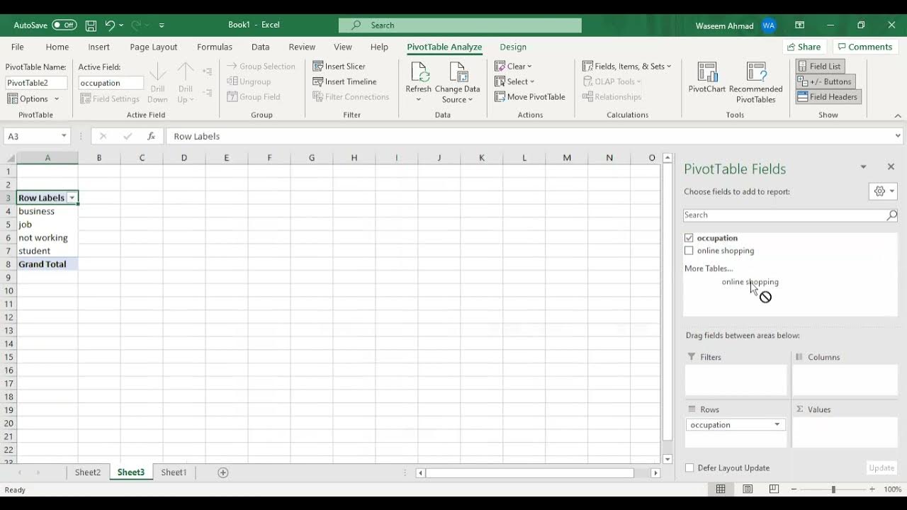 How to create Cross table/Pivot table in Excel - YouTube