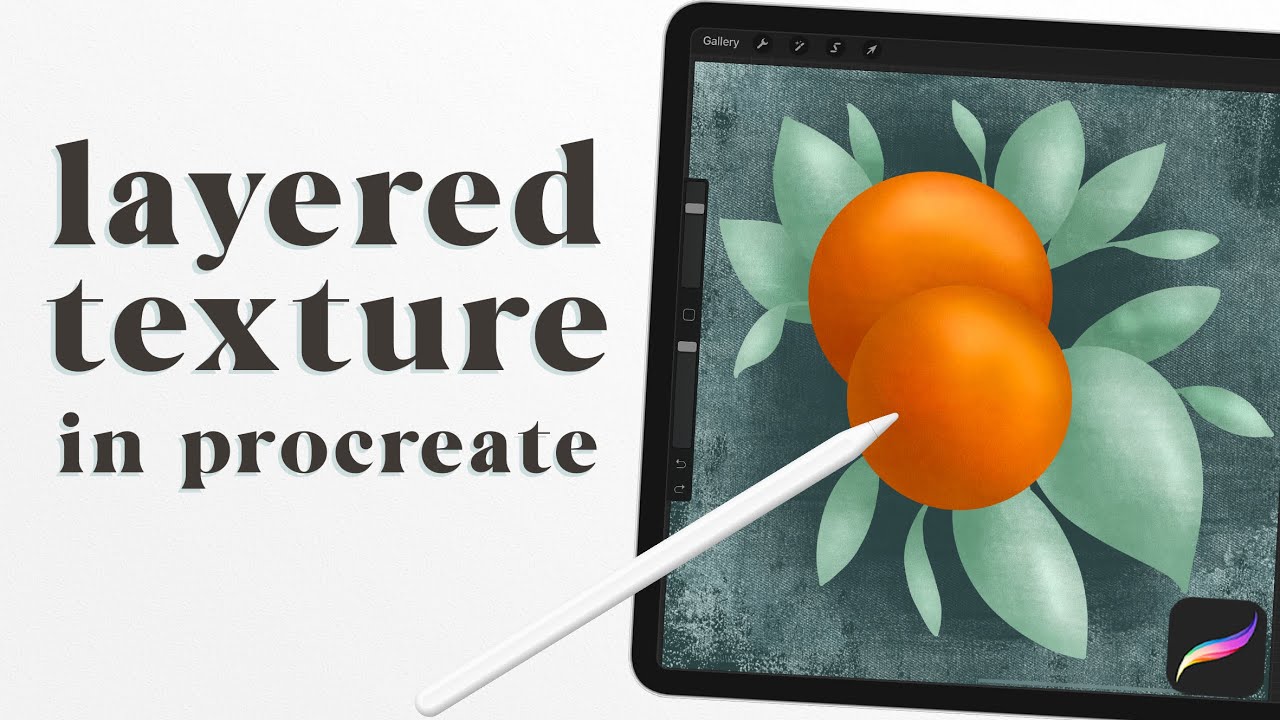 How to use texture brushes in Procreate | Oranges Drawing Tutorial - YouTube